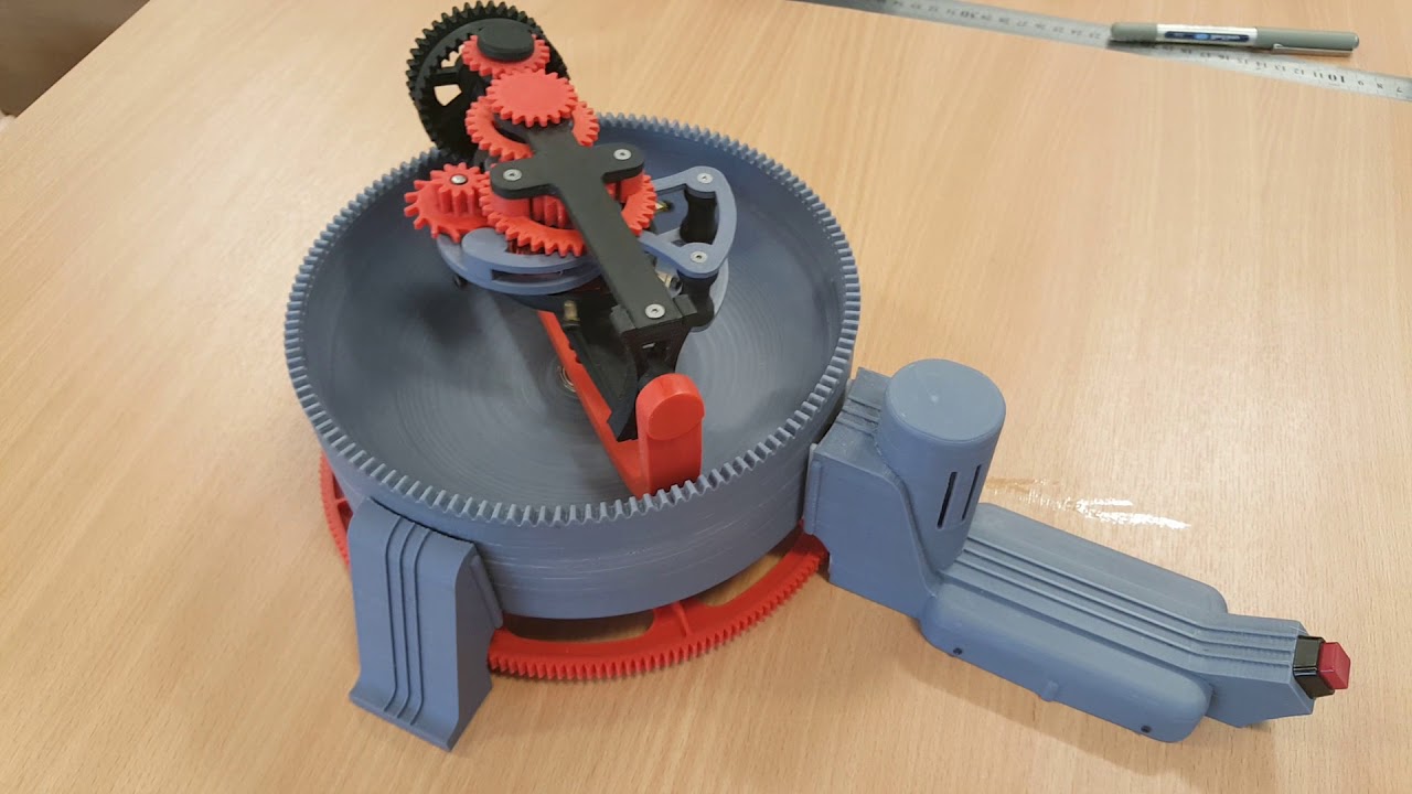 3D Printed - Motorised 3 axis Tourbillon - YouTube