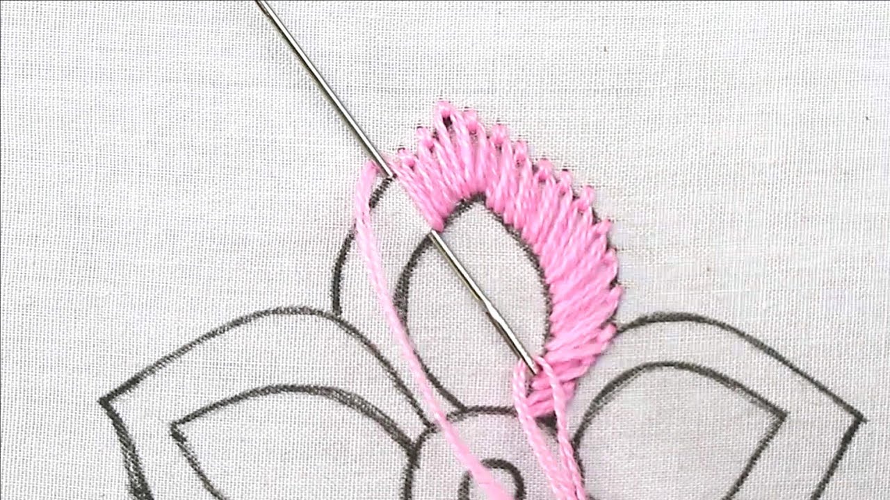 very easy and simple Stitch Needle Point Art Modern Flower embroidery ...