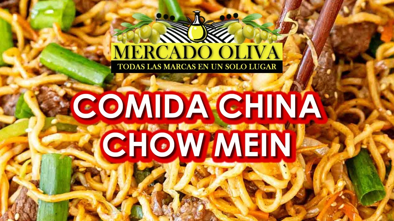 Receta Chow Mein Comida China con Aceite de Oliva - MERCADO OLIVA - YouTube
