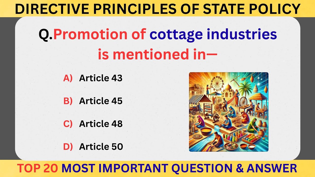 Directive Principles of State Policy | Top 20 Most Important Questions ...
