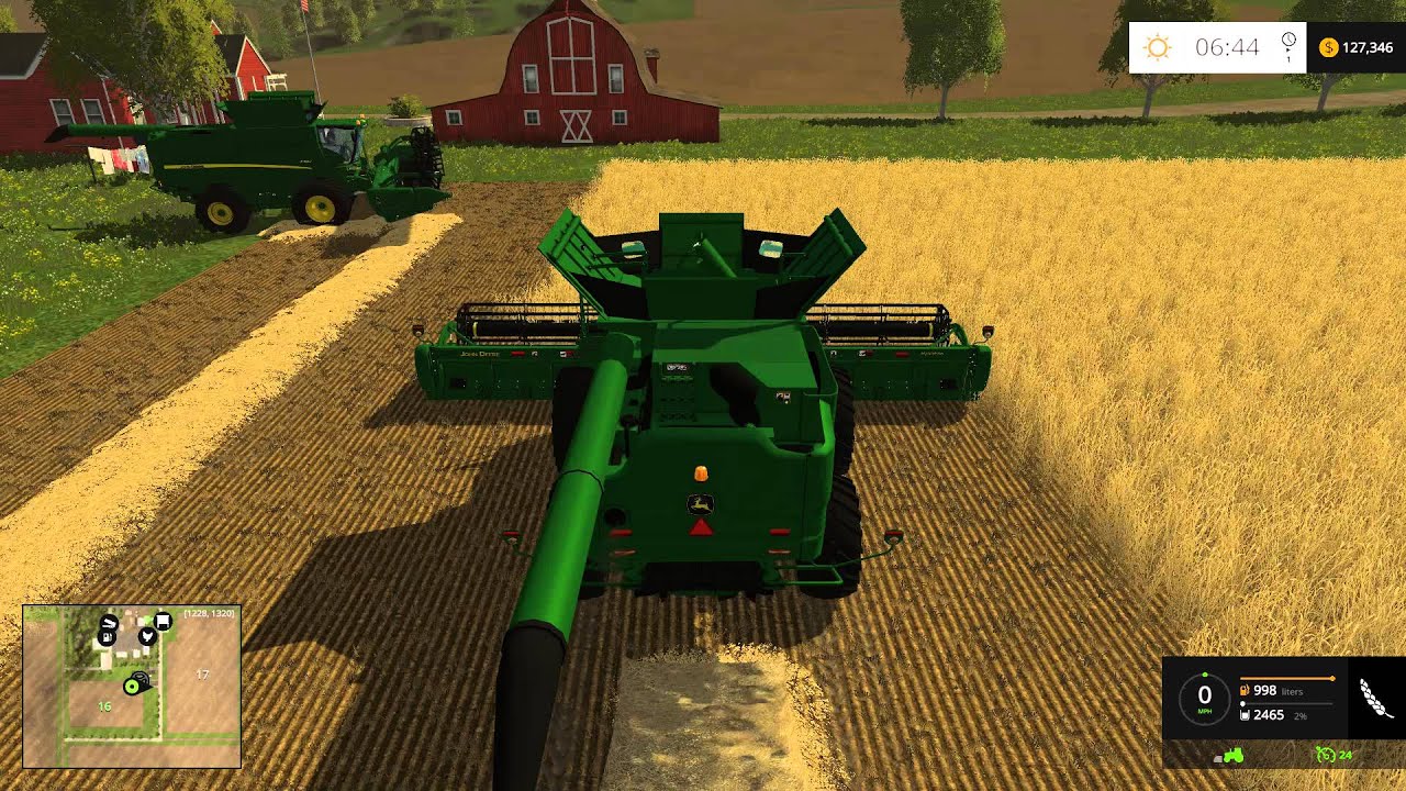 farm sim 2015 auto combine v3.2 - YouTube