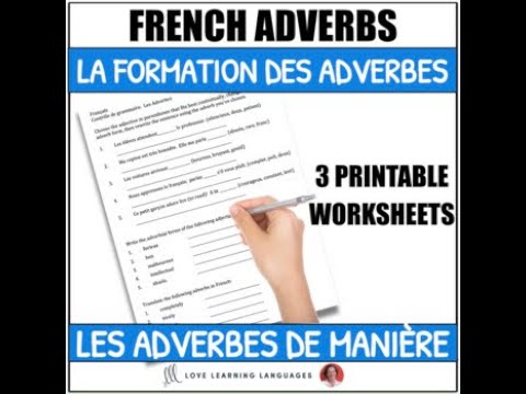 French Adverb Exercises - Forming Adverbs Worksheets - French Teacher ...