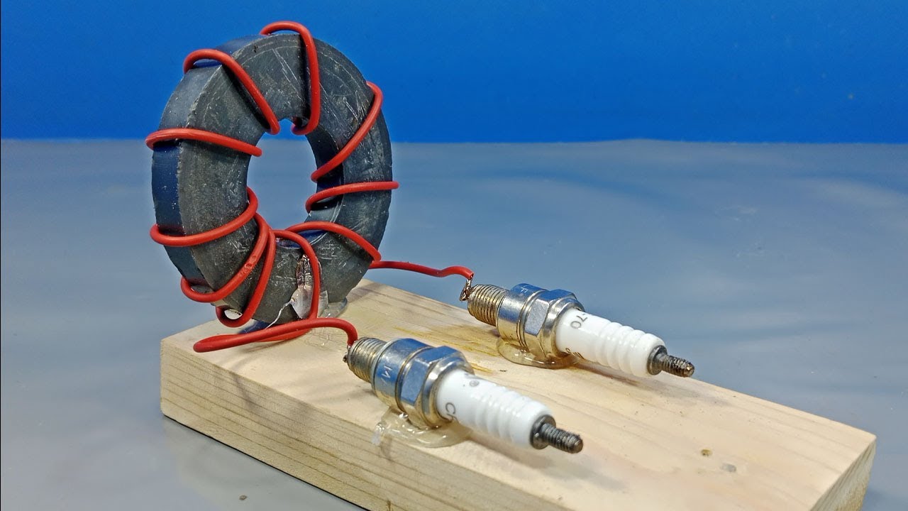 Free energy Generator with spark plug and magnet _ Science Experiment ...