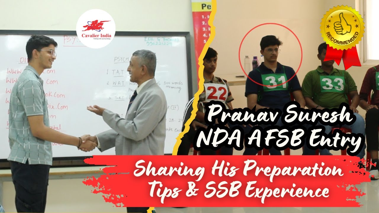 NDA AFSB Recommended Student Pranav Shares Top Preparation Tips & SSB ...