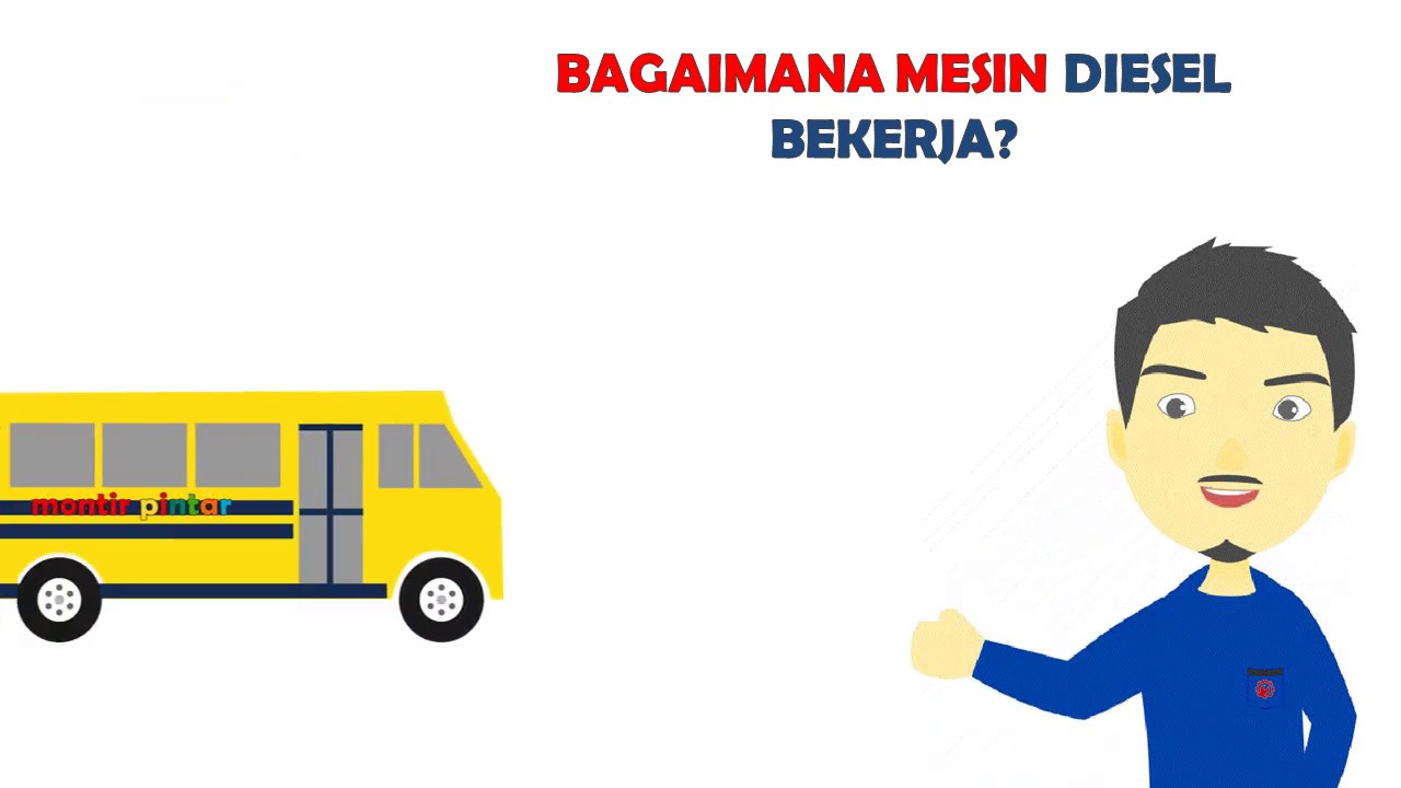 Animasi cara kerja mesin diesel - YouTube
