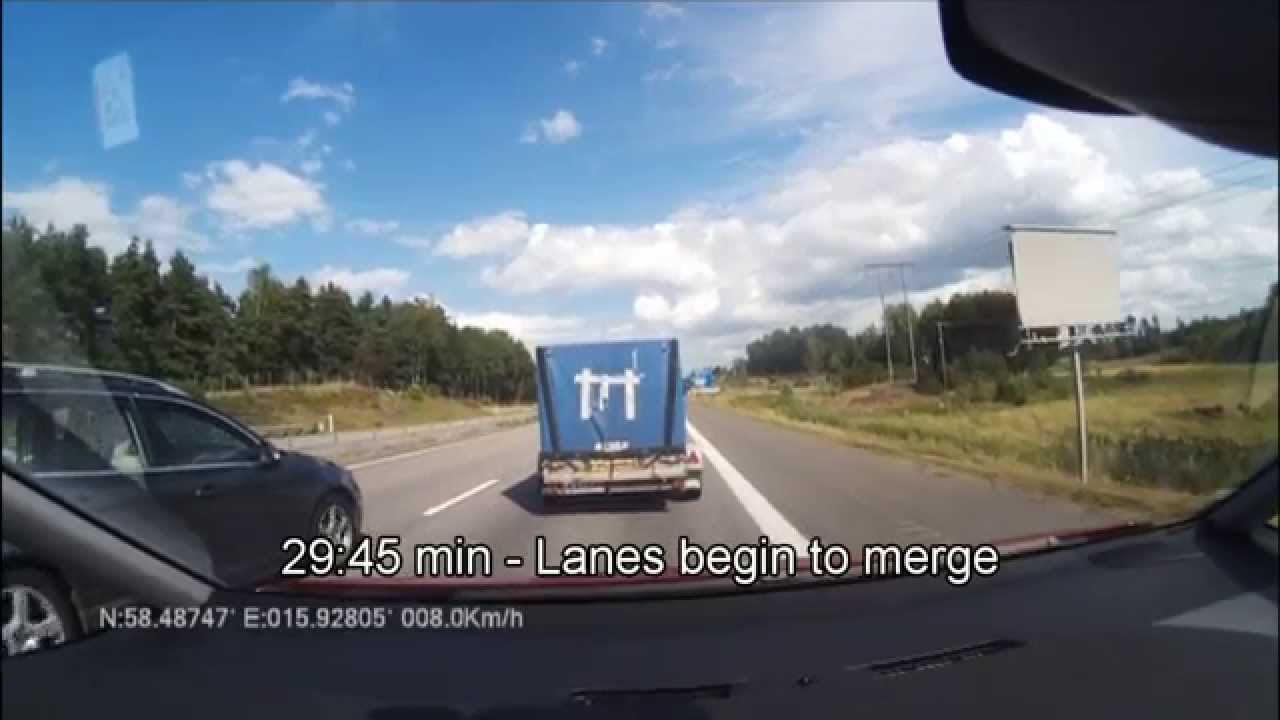 Accident on Road E4 in Sweden - YouTube