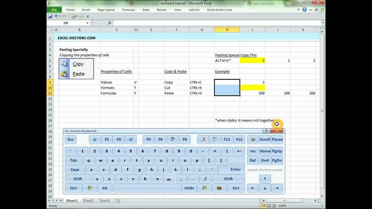 Excel-Doctors.com: Pasting Specially - YouTube