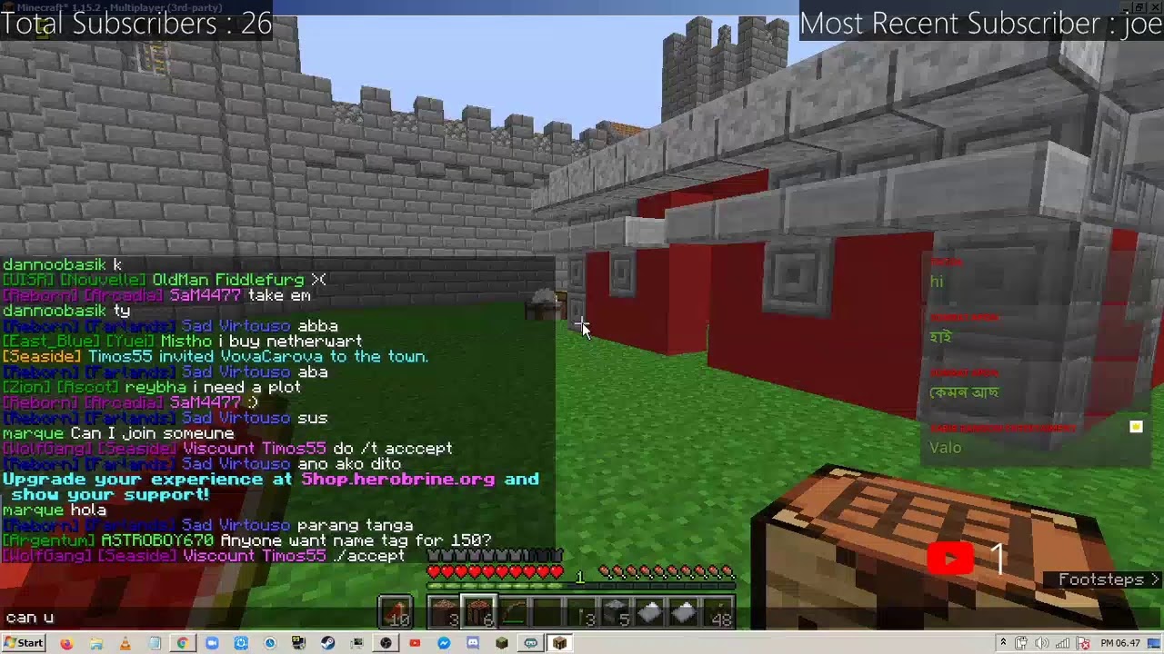 Playing Herobrine.org Minecraft Server - YouTube