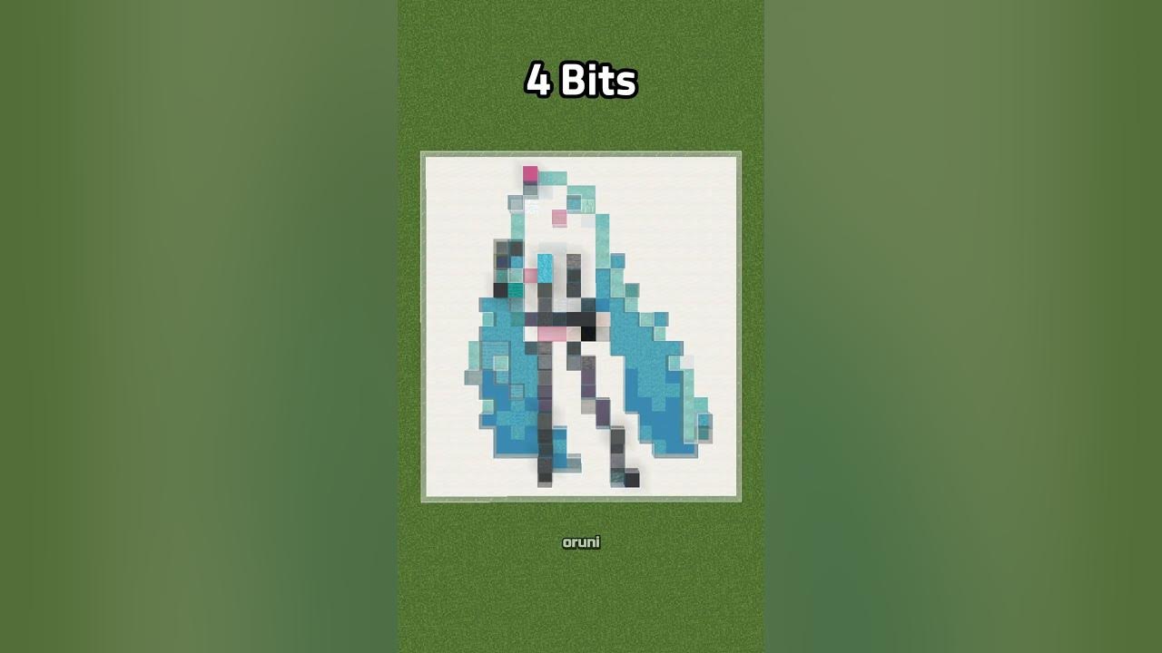 Minecraft Miku 64bit 32bit 16bit 8bit 4bit 2bit 1bit - YouTube Minecraft Miku 64bit 32bit 16bit 8bit 4bit 2bit 1bit - YouTube