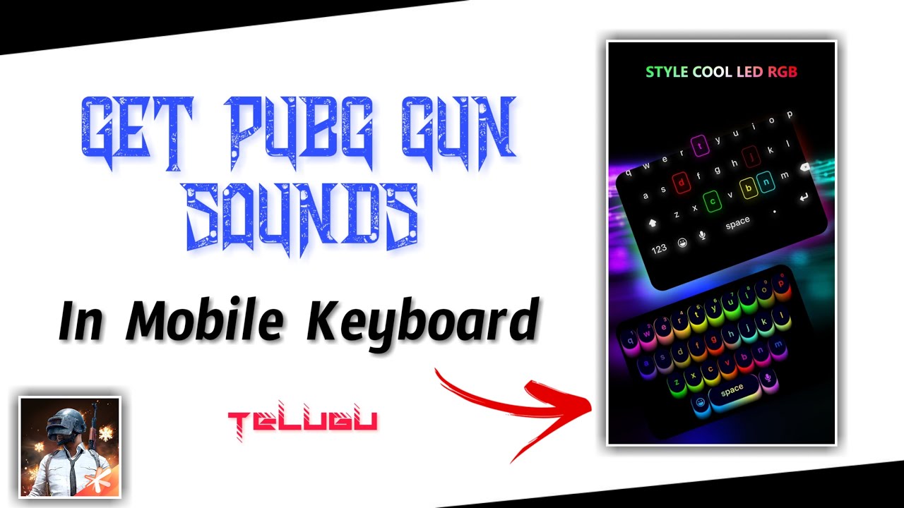 🔥🔥Pubg keyboard || Getting Pubg Gun sounds in keyboard || Mobile Typing ...