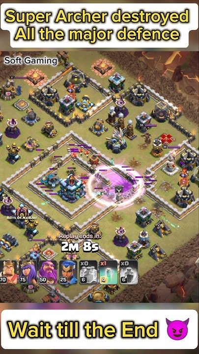 Super Archer destroyed the main core of the base #clashofclans - YouTube