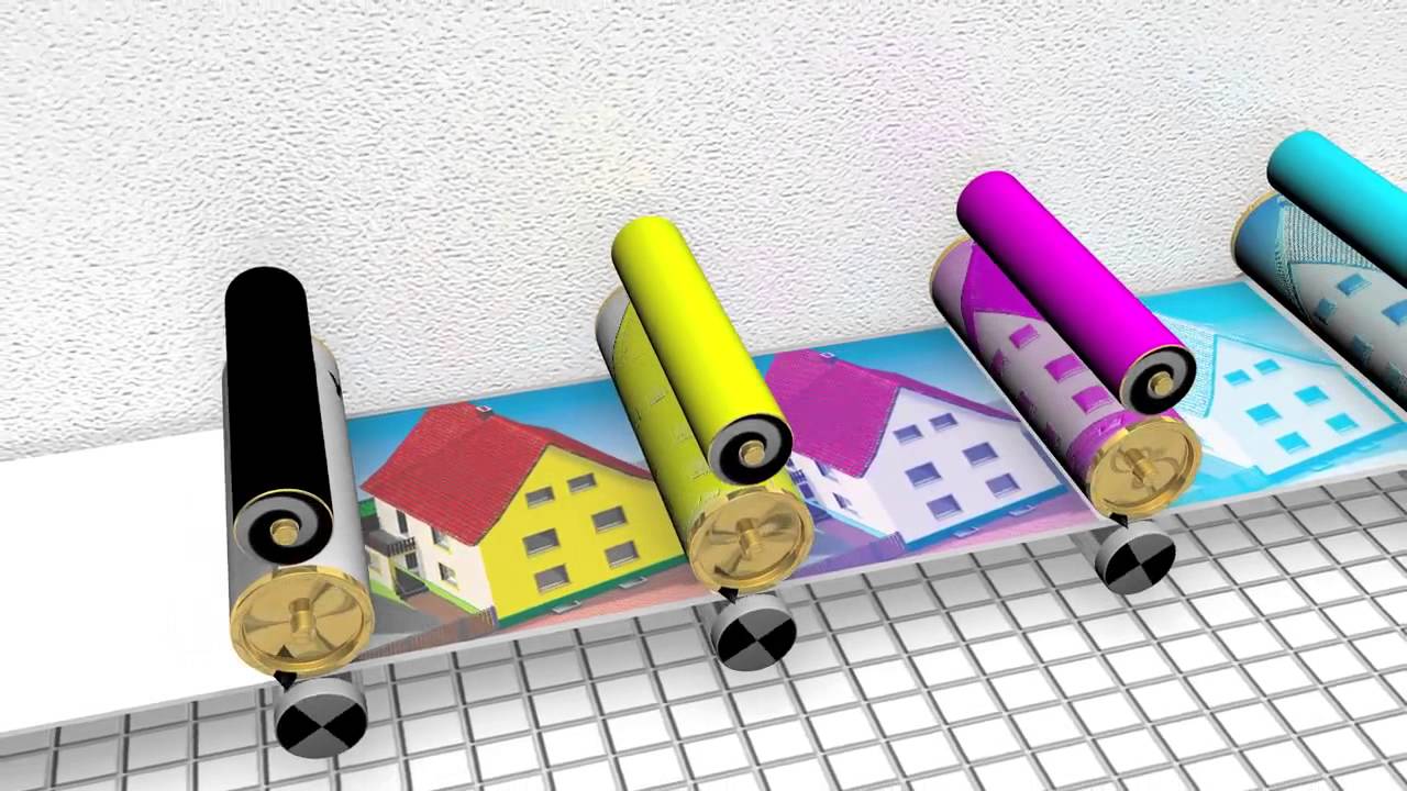 CMYK 4 Color Offset Printing - YouTube
