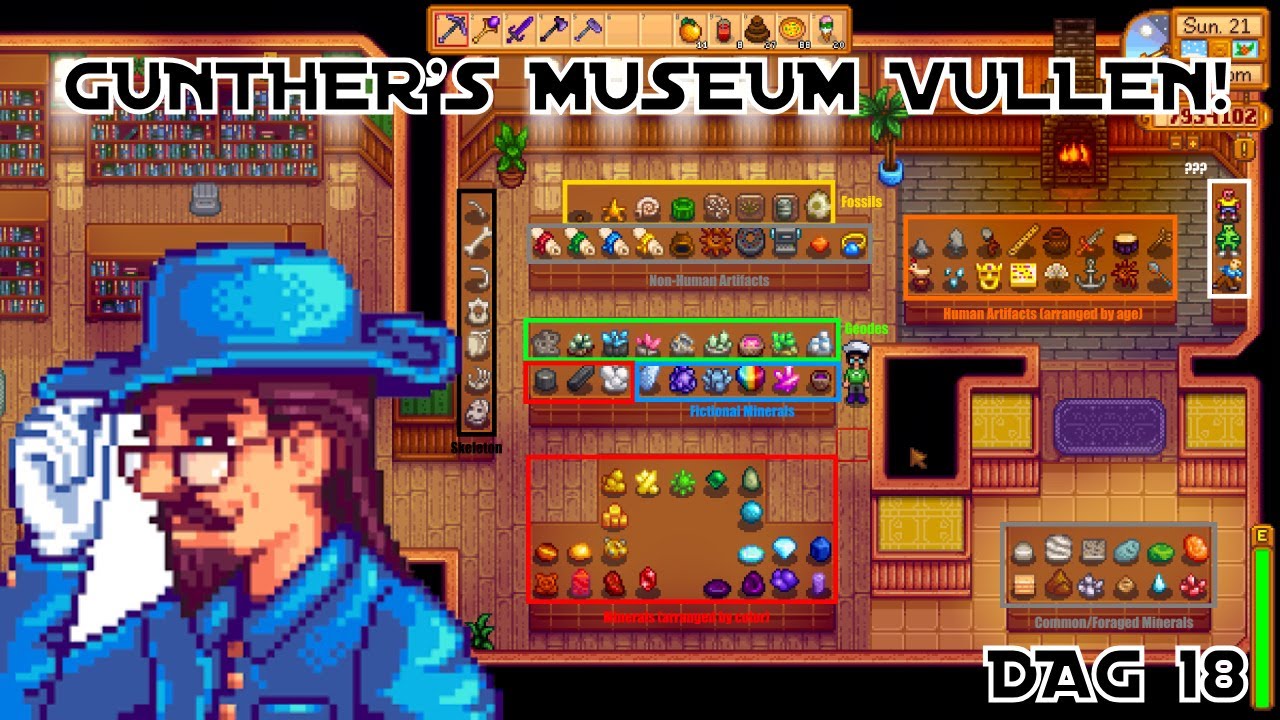 Het Hele Museum Van Gunther Vullen! -- Stardew Valley Road To Perfectie ...