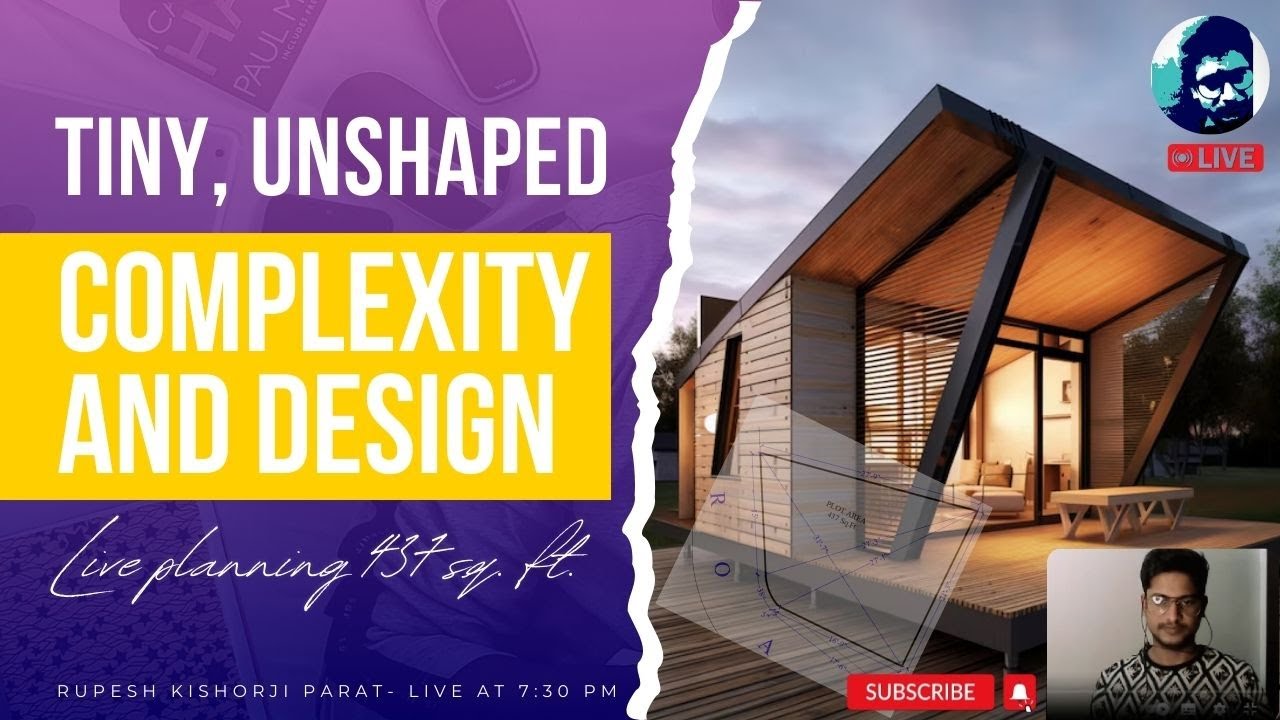 Tiny unshaped plot complexity & design (Live planning 437sq.ft)| How to ...
