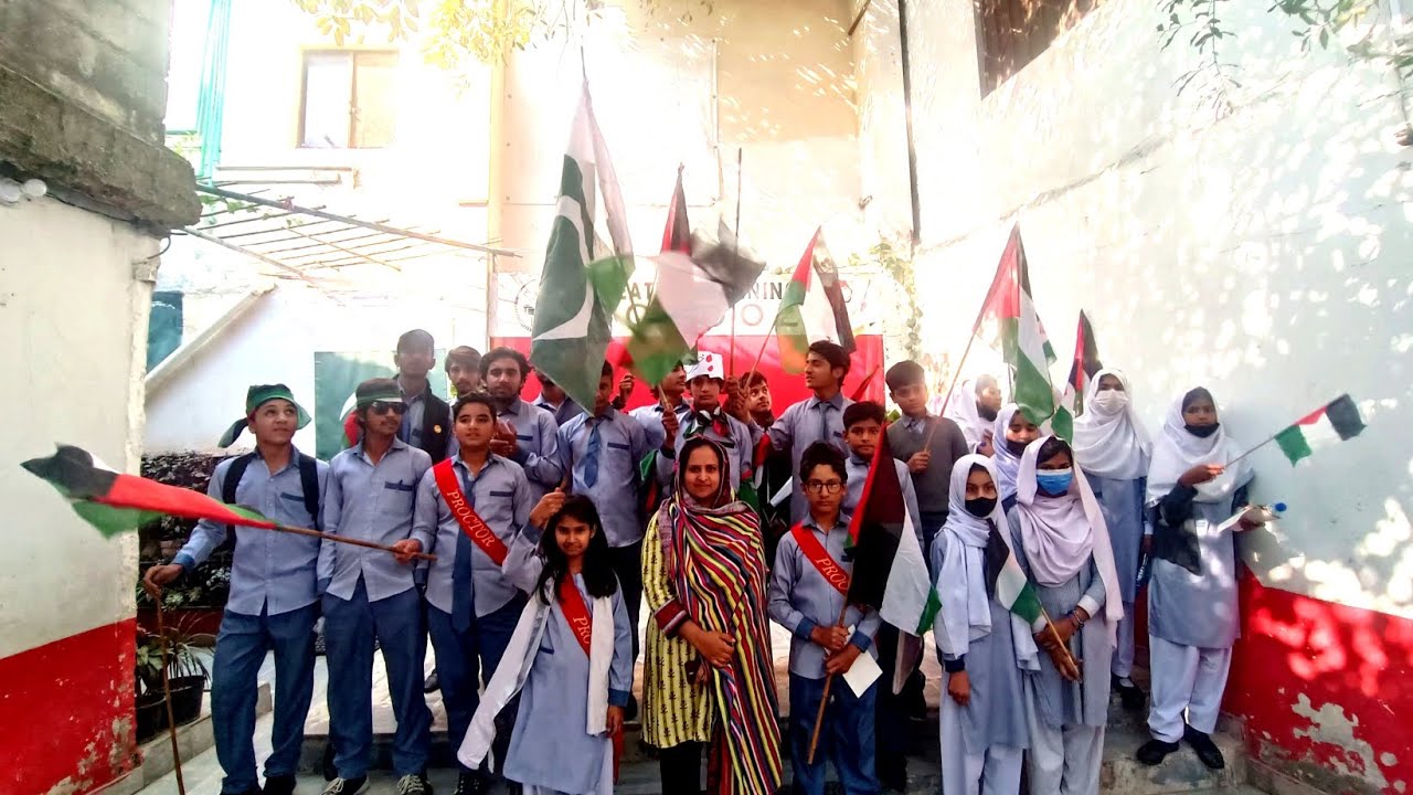 Students Gaza Solidarity Crowded March in Islamabad, Pakistan ...