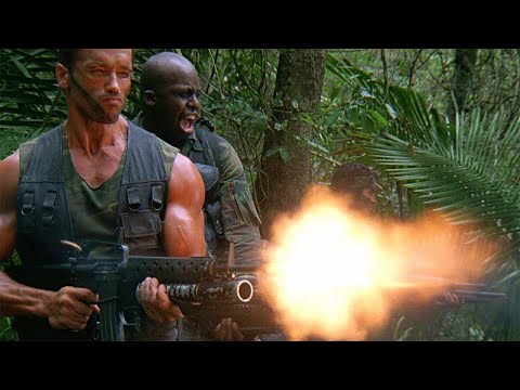 Predator Contact Scene  Shooting Jungle   Predator 1987 Movie Clip HD