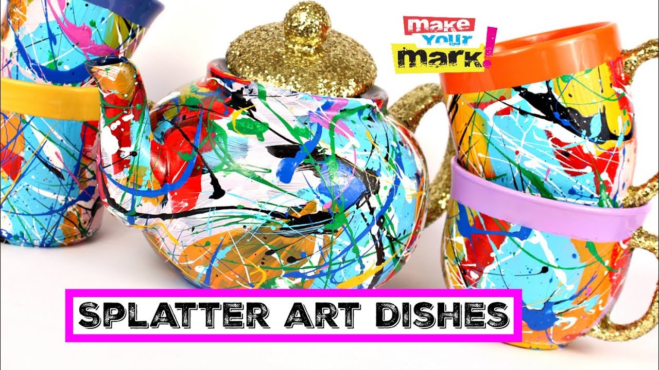 Splatter Art Dishes - YouTube