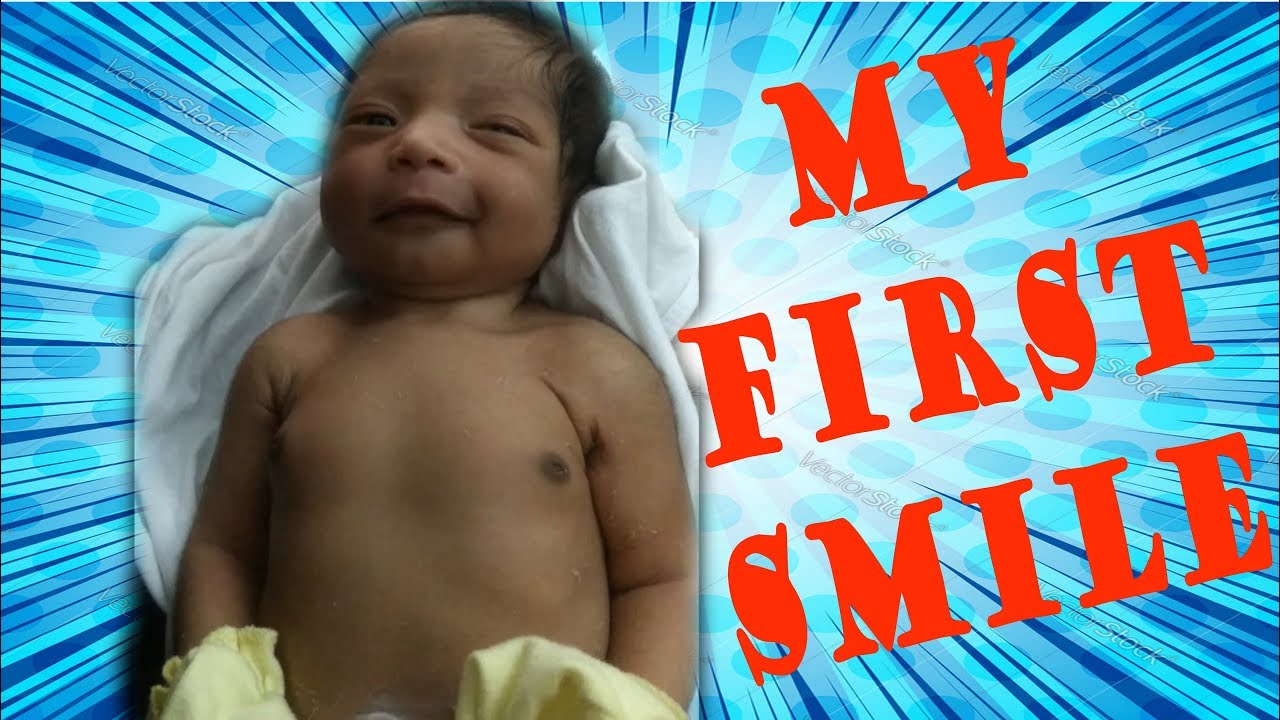 Newborn Baby First Smile after birth | cute baby smiling first time ...