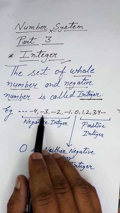 INTEGER, NUMBER SYSTEM PART 3, WHAT IS INTEGER? #shorts #maths #motivation #viral #shan coaching ...