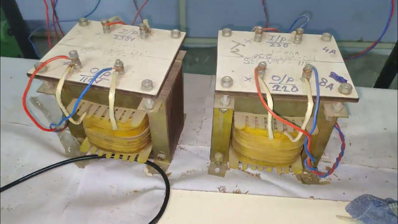 parallel operation of single phase transformer experiment - YouTube