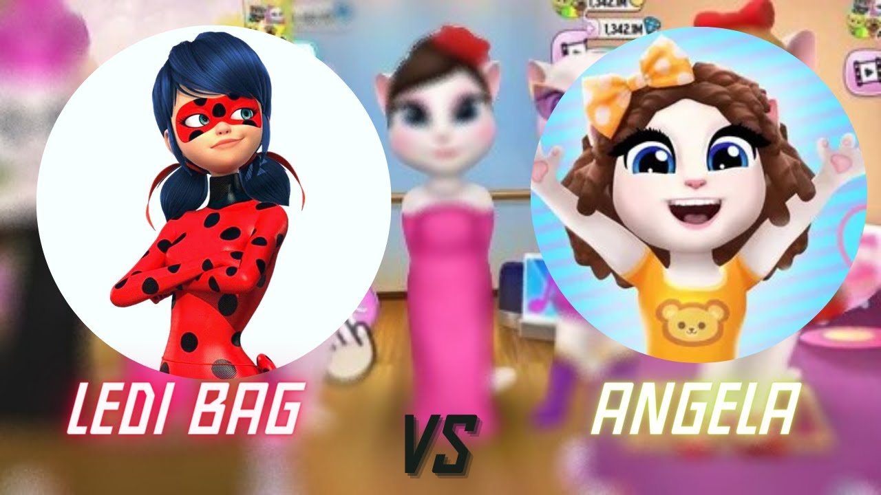 Angela VS Ledi bag & super cot#talkingtom #ledibag #supercot - YouTube