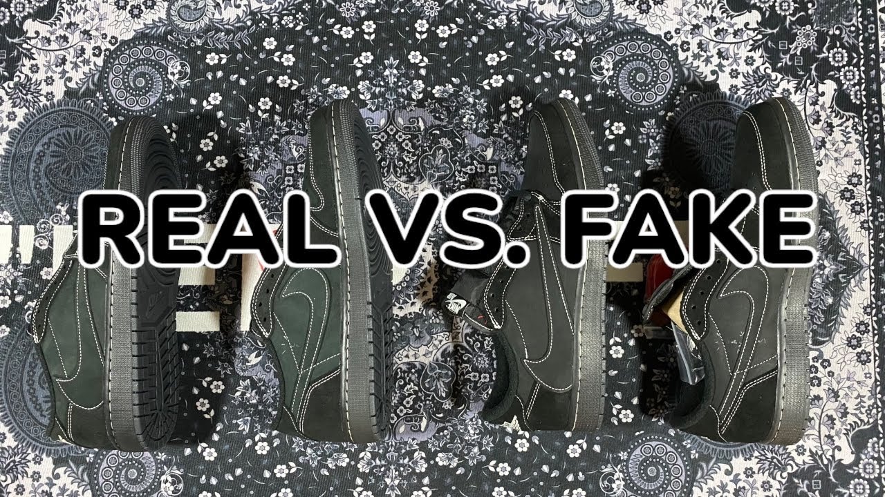 Fake Vs Real Jordan 1 Low Travis Scott “Black Phantom” #nike # ...
