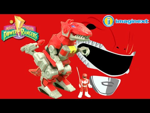 Imaginext Power Rangers Red Ranger and T-Rex Zord from Fisher-Price ...
