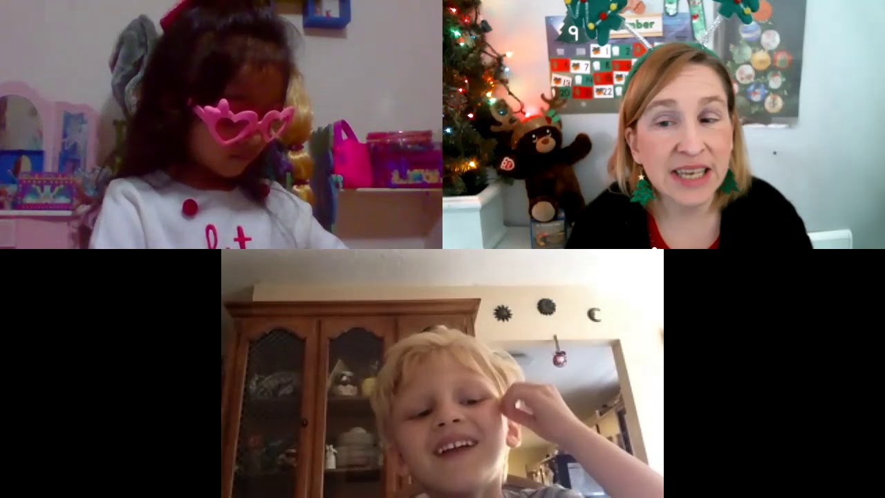 STEM class zoom preschool class | coloring elfs and doing math with ...