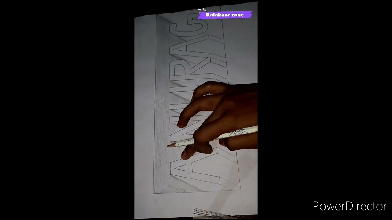 The 3d name art creation|| full video || Art by kalakaar zone - YouTube