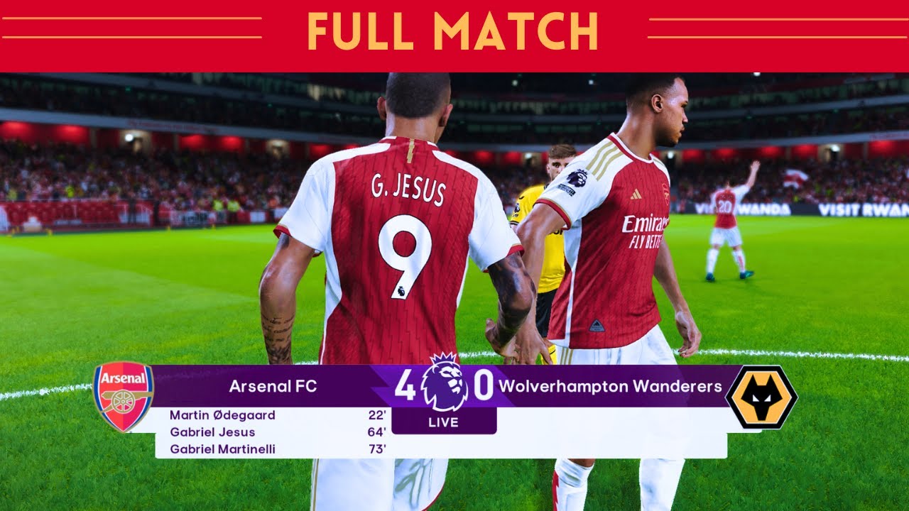 Arsenal Dominates Wolves with a 4-Goal Spectacle! | Full Match ...