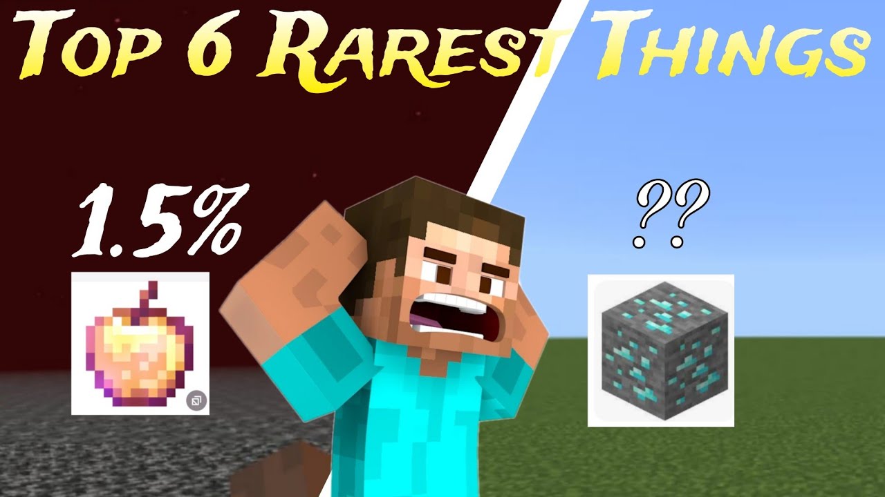 Top 6 Rarest Things In Minecraft That You Should Know ! - YouTube