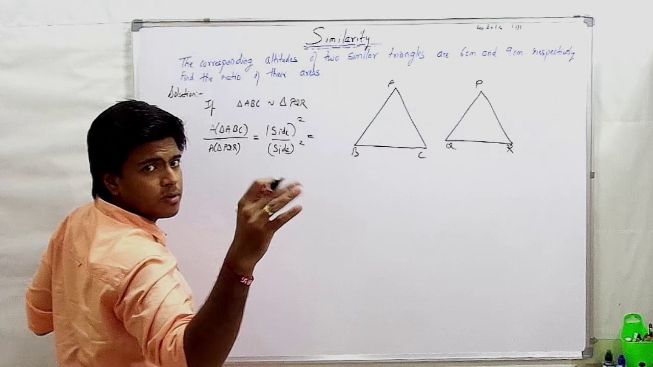53: Similarity: The corresponding altitudes of two similar triangles ...
