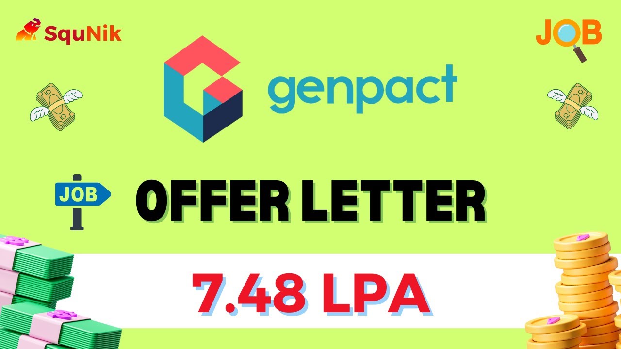 Genpact Offer Letter 7.48 LPA | SquNik - YouTube
