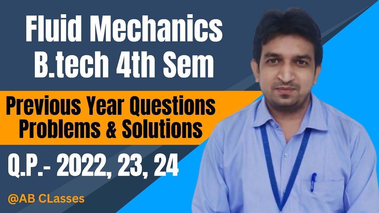 Fluid mechanic previous year questions with solution | fluid mechanics ...