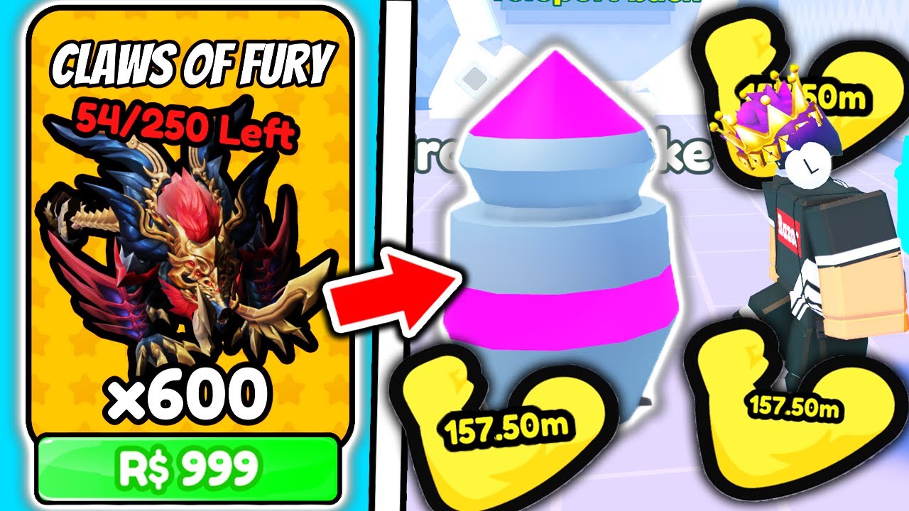 I Bought CLAWS OF FURY PET and Became LEADERBOARD PLAYER in Roblox ...
