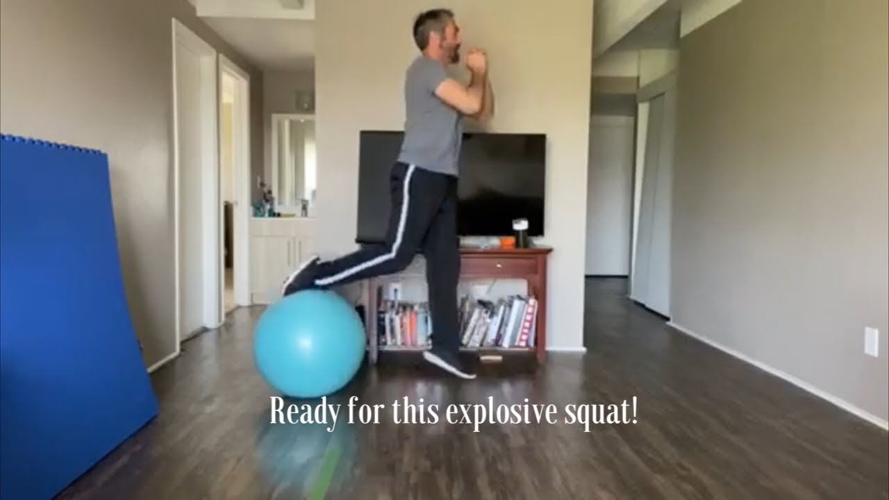 Explosive Physioball Split Squat - YouTube