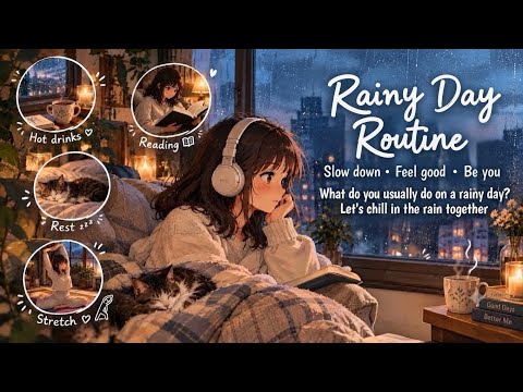 RAINY DAY ROUTINE: RELAXING YOUR BODY WITH BASIC YOGA, SLOWING DOWN, AND CHILLING TO THE SOUND RAIN