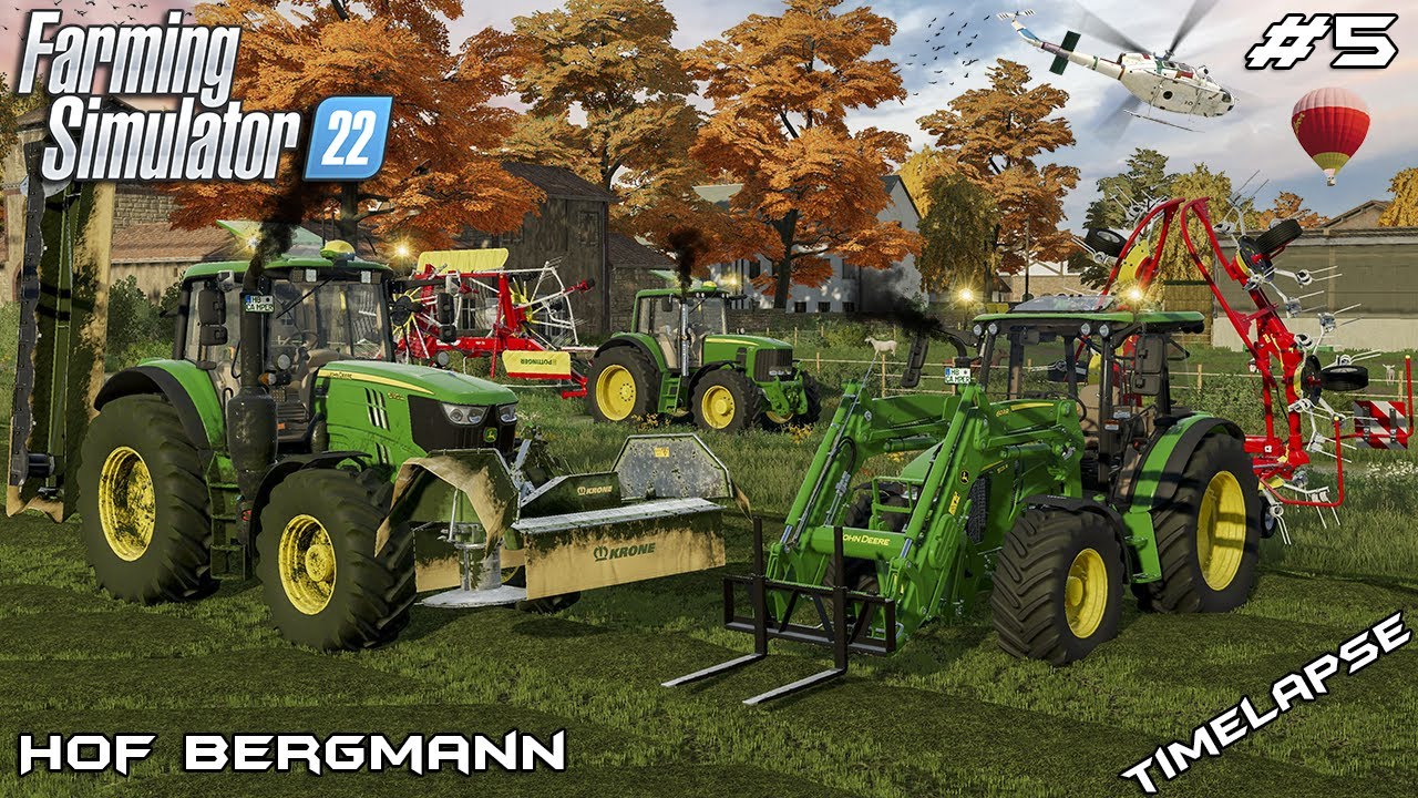 Making HAY with John Deere TRACTORS | Hof Bergmann | Farming Simulator ...