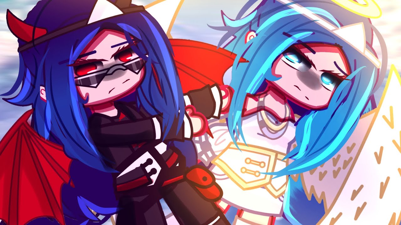 Two Sides..】”😈😇” Itsfunneh / KREW Angels Vs Devils AU / Ft.💙 / Gacha ...