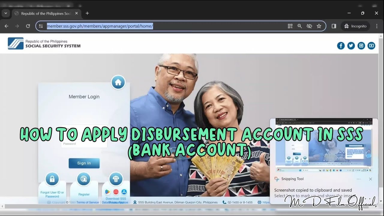 HOW TO APPLY DISBURSEMENT ACCOUNT IN SSS (BANK ACCOUNT) - ONLINE ...