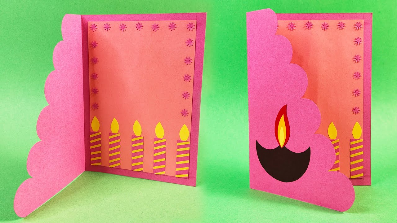DIY Diwali Card For Kids | Diwali Card Making Easy | Craft Train - YouTube