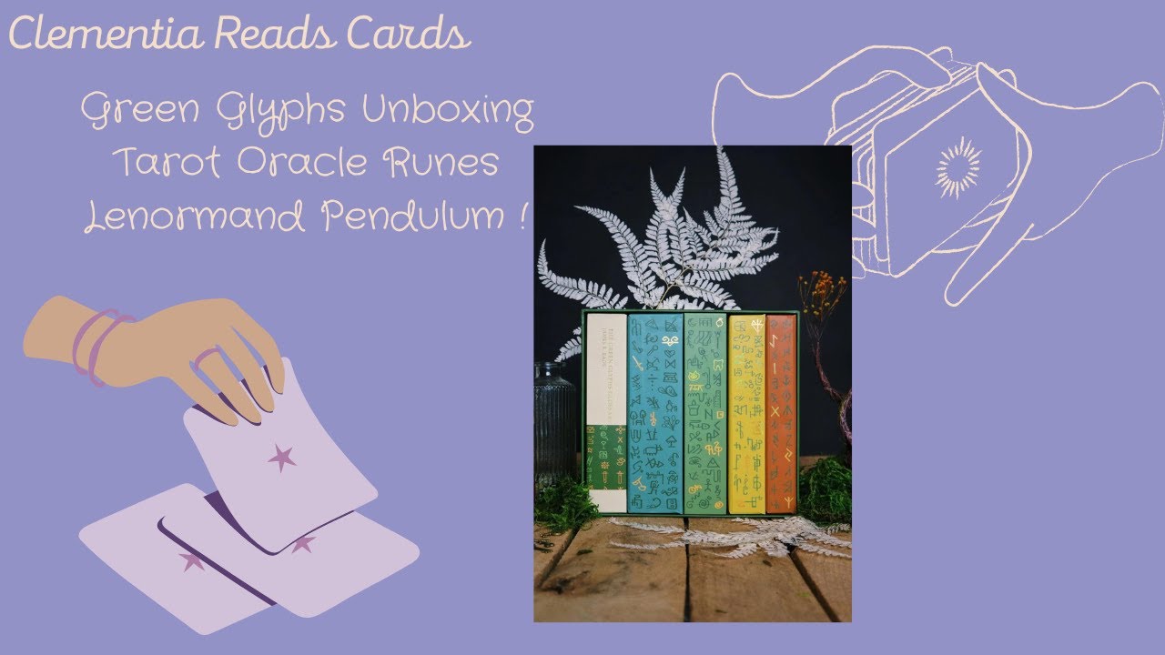 Green Glyphs Unboxing | Tarot Oracle Lenomand Runes - all beautiful ...