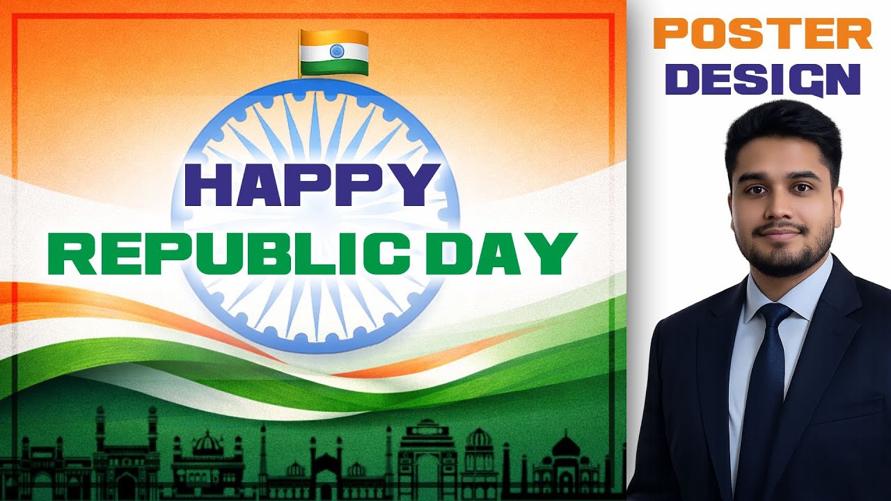 26 January Republic Day Poster Design in CorelDRAW | गणतंत्र दिवस ...