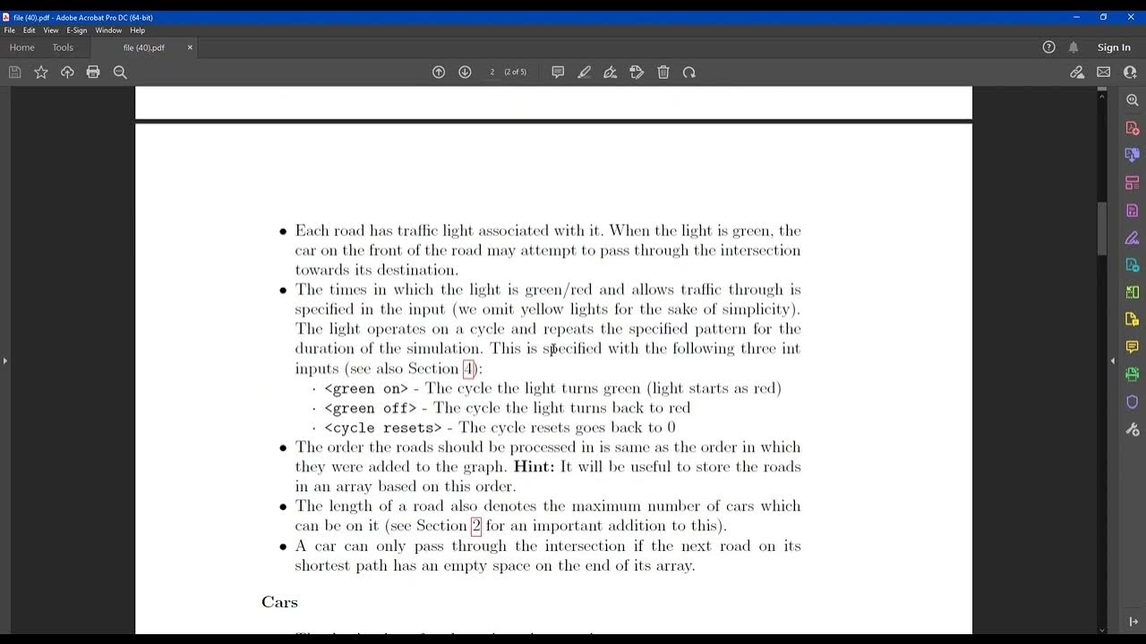[SOLVED] CS2123 Data Structures Assignment 6 Simulating Traffic - YouTube