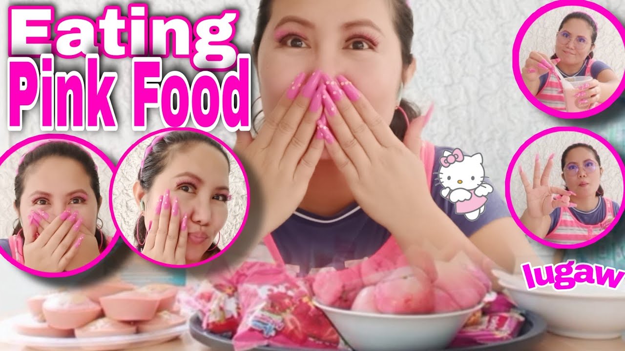 PINK FOOD ONLY | Eating lugaw | Colored Mukbang | Bles Sy's Vlog - YouTube