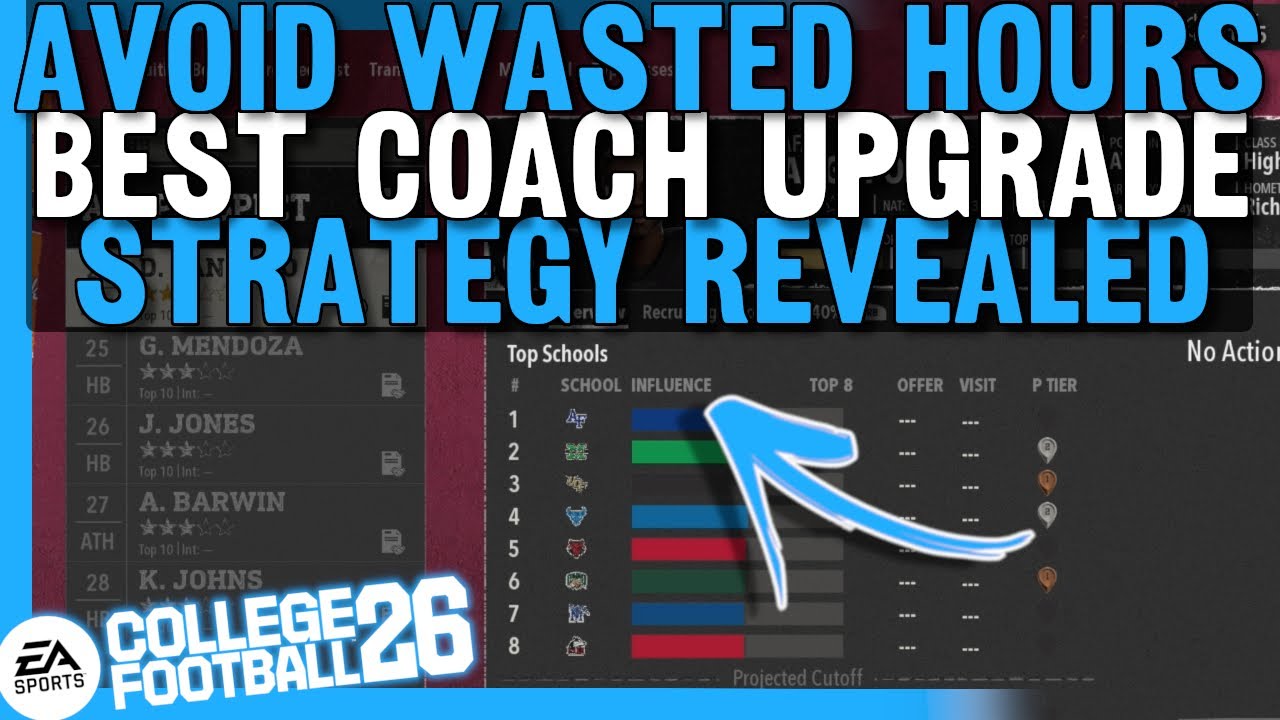 College Football 26 Recruiting Tip: Perfect Coach Upgrades & Save Hours ...