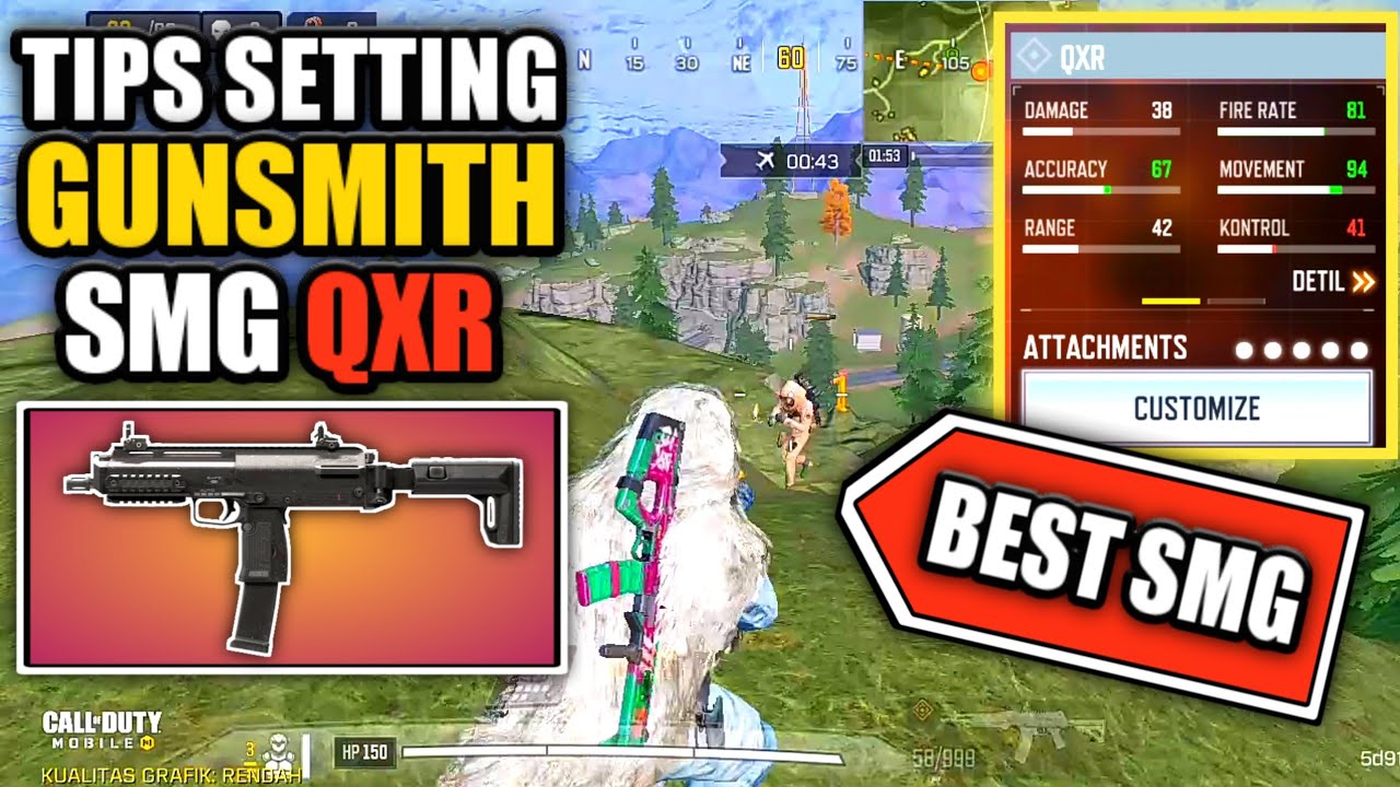 TIPS SETTING GUNSMITH QXR | BATTLE ROYALE | COD MOBILE INDONESIA - YouTube