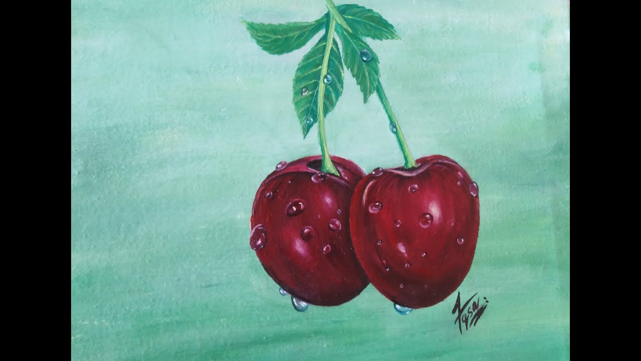Cherries_ Oil Painting || Rich art - YouTube