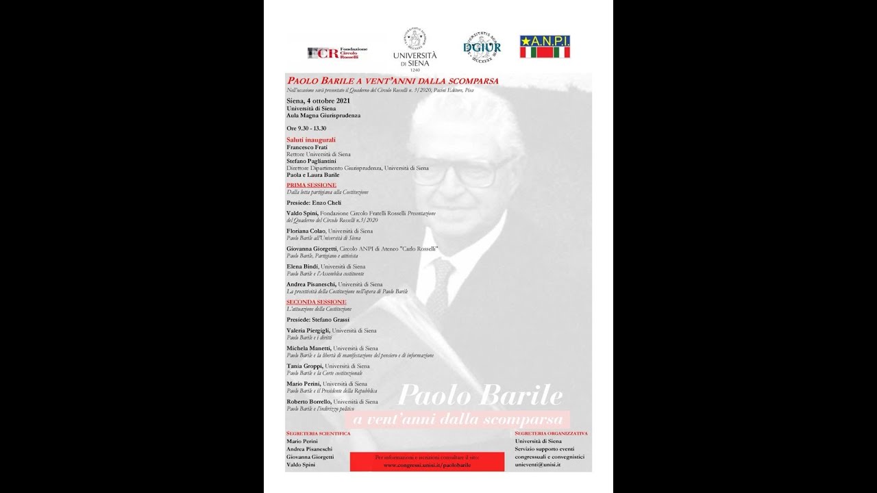 Paolo Barile a venti anni dalla scomparsa - YouTube