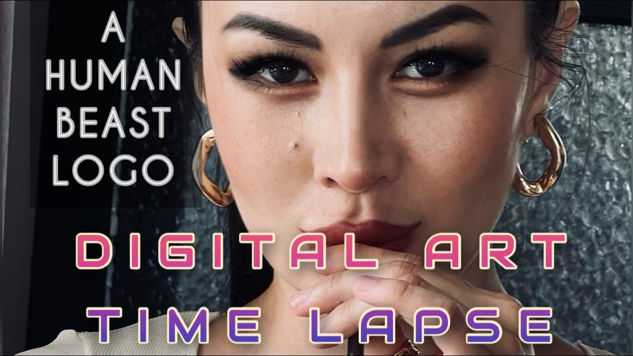 XP-Pen Artist 13.3 Pro | Drawing A_Human_Beast logo time-lapse ...
